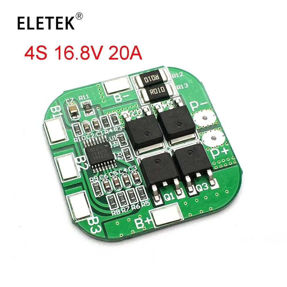4S 14.8V/16.8V 20A Peak Li-ion BMS PCM Battery Protection Board BMS PCM for Lithium 18650 ...
