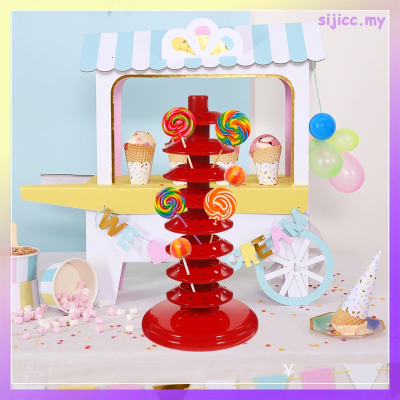 Candy Lollipops Ring Stand Table Top Display Store Sticks Cake Plastic ...
