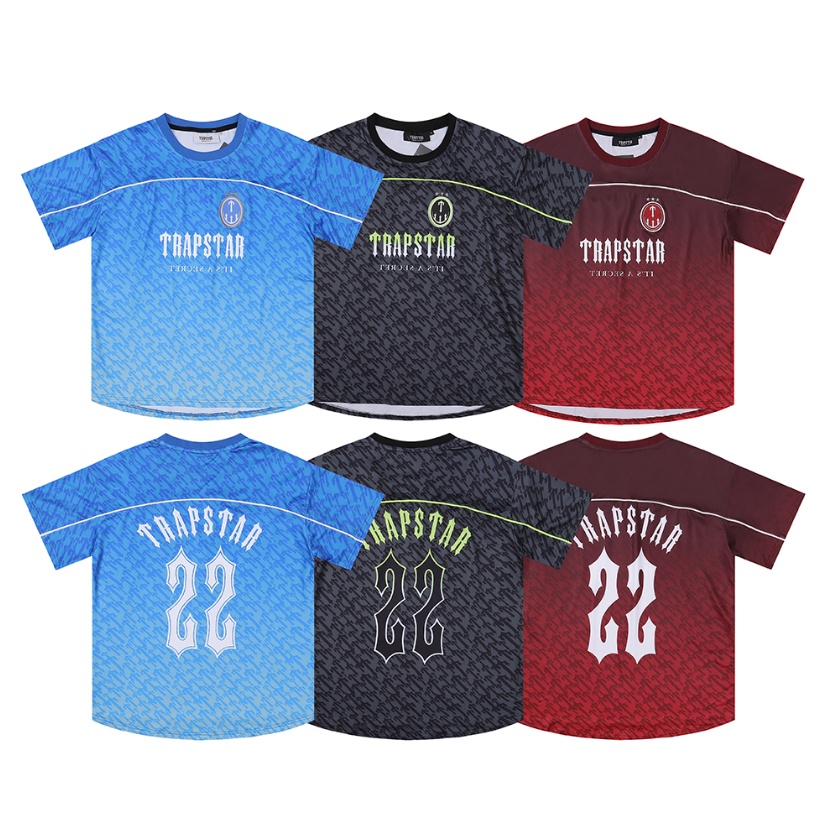 High Street Plus Size Trapstar London Monogram Football Jersey Gradient ...