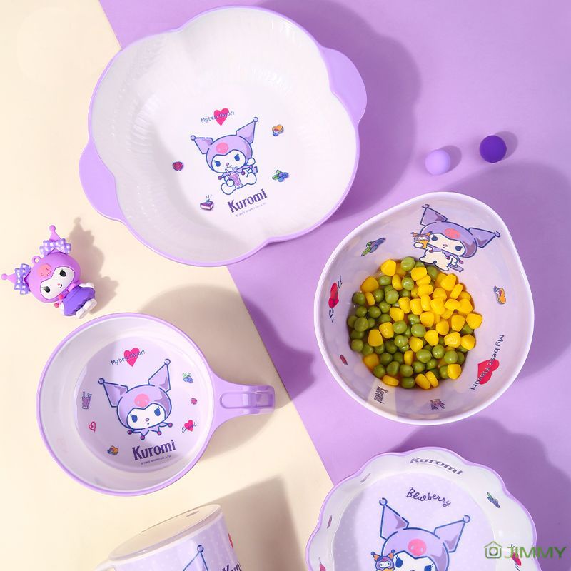 Kuromi Children's Tableware Kids Cutlery Kawaii Baby Complementary Food ...