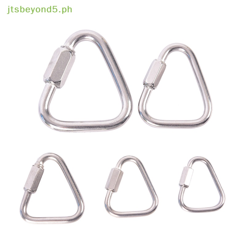 # JTPH # Triangle Carabiner Stainless Steel Keychain Snap Clip Hook ...
