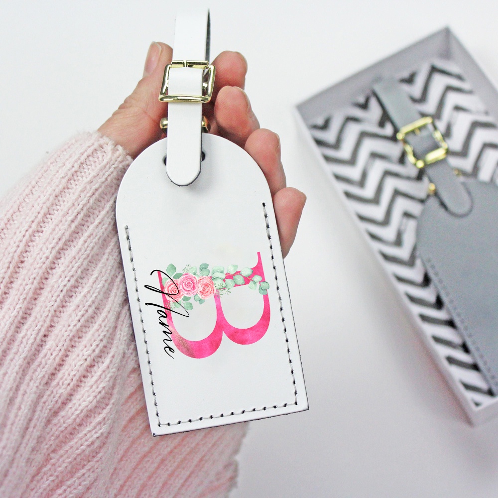 Custom Name Luggage Registration Tags Bagtag Initial PVC Custom Bag ...