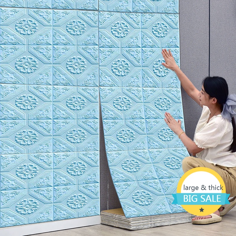 Ceiling Wall Paper Dinding Foam 3D Wall Paper Dinding Adhesive Wall ...
