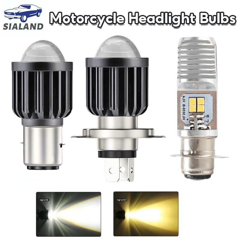 Motorcycle Headlight LED lights Bulbs H6 H4 Two-color Beam Motorbike ...