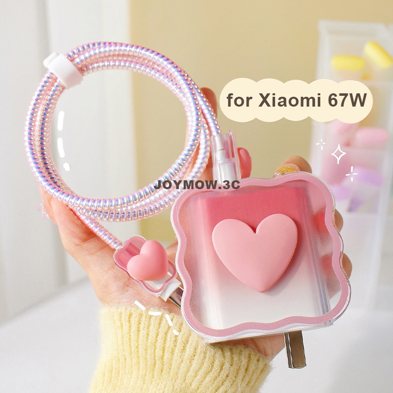 DIY"Love"Charger Protector Cable Protector Compatible for Xiaomi 67W ...