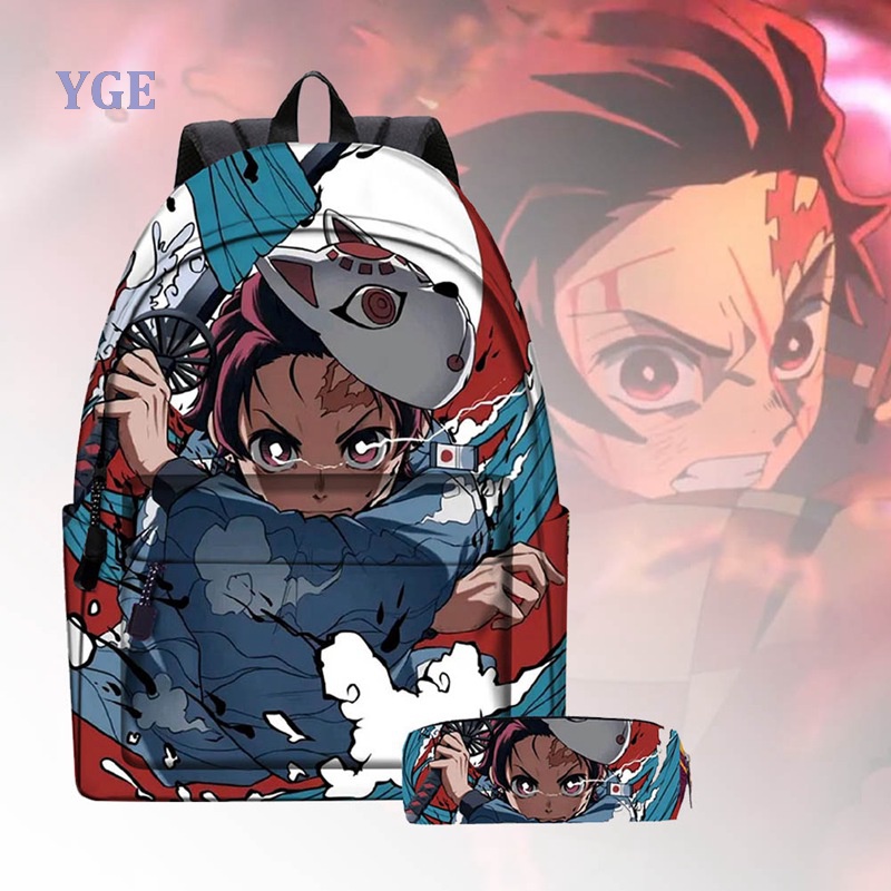 Anime Peripherals Demon Slayer Kimetsu no Yaiba Canvas Backpack School ...