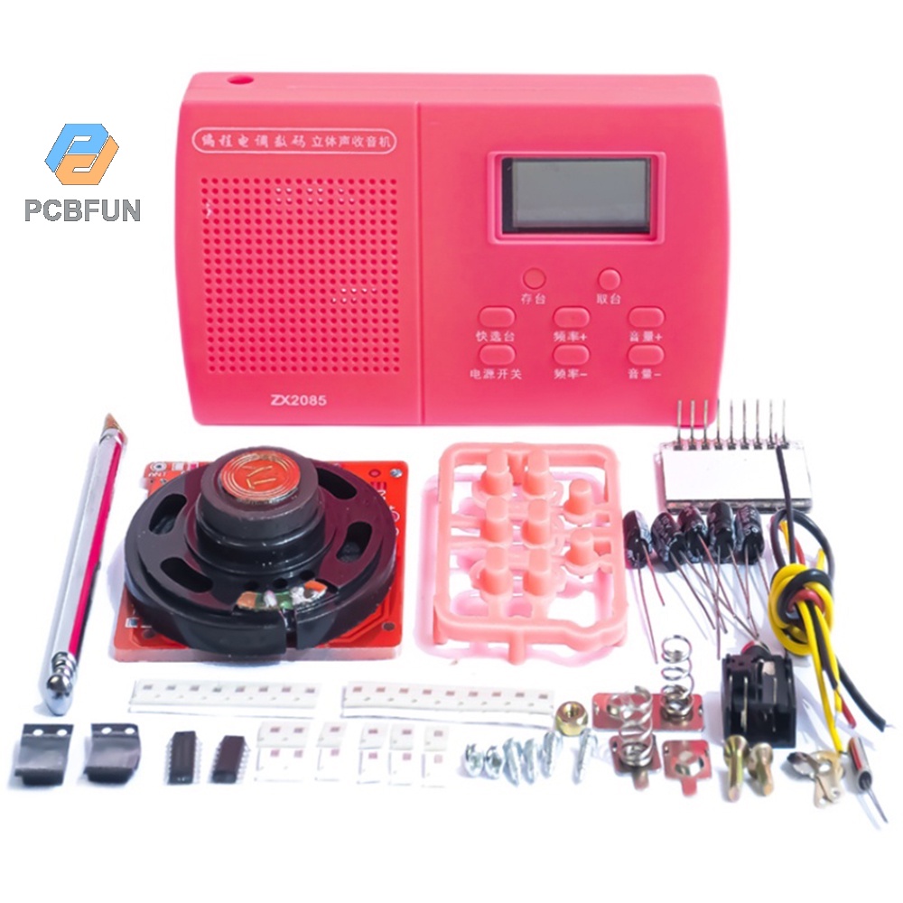 Pcbfun Programming Digital Stereo Radio Kit Electronic Skill Teaching ...