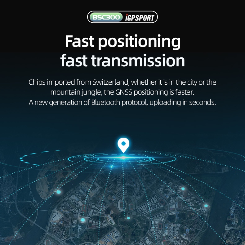 TOSEEK IGPSPORT BSC300 Cycling GPS Computer ANT Map Navigation Wireless ...