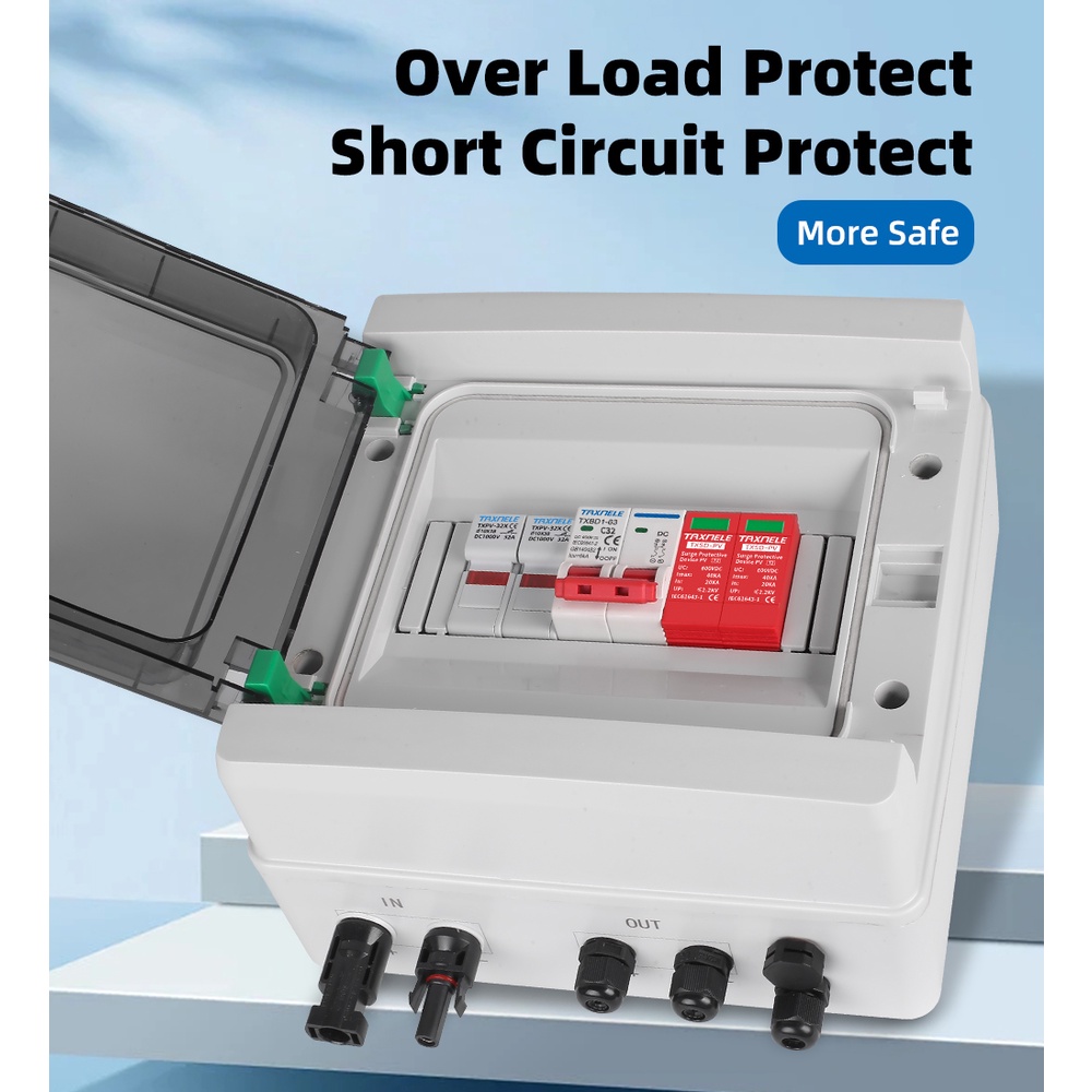 Solar photovoltaic PV DC Combiner Box Surge Lightning Protection 1 ...