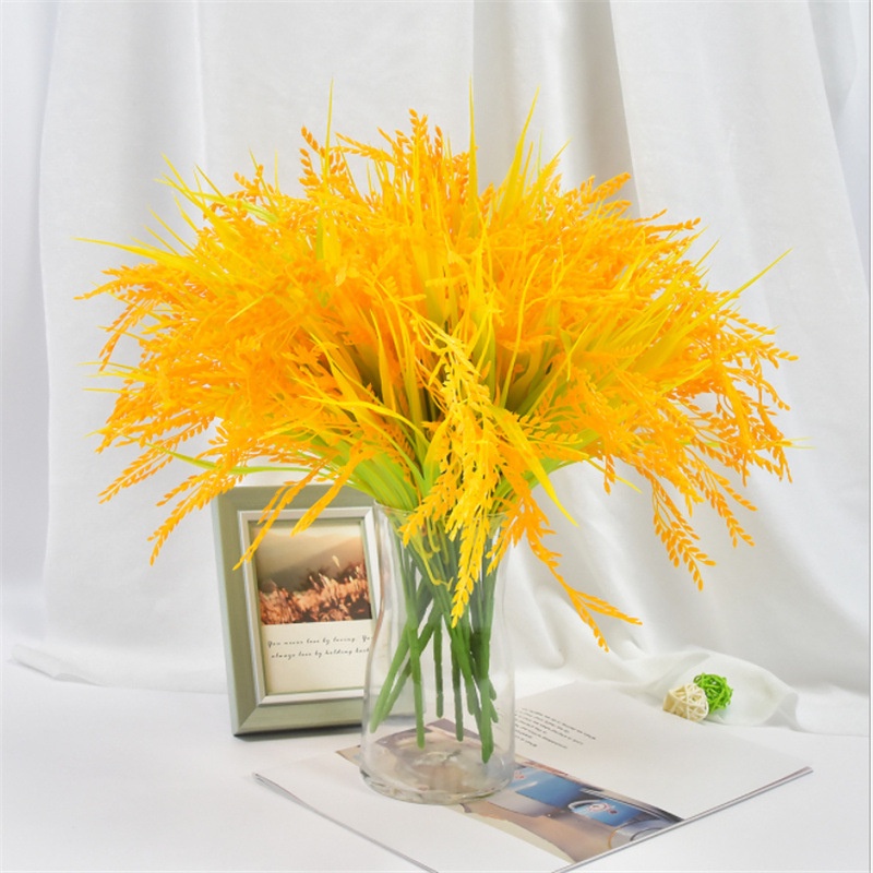Artificial Rice Wheat Ears Faux Wheat Stalks Fake Flowers Floral ...