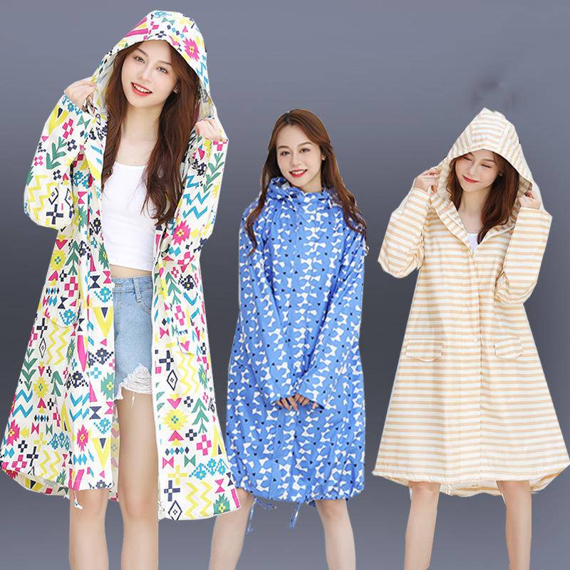 Fashion Long Raincoat Windbreaker Style Poncho Japanese Style Raincoat ...