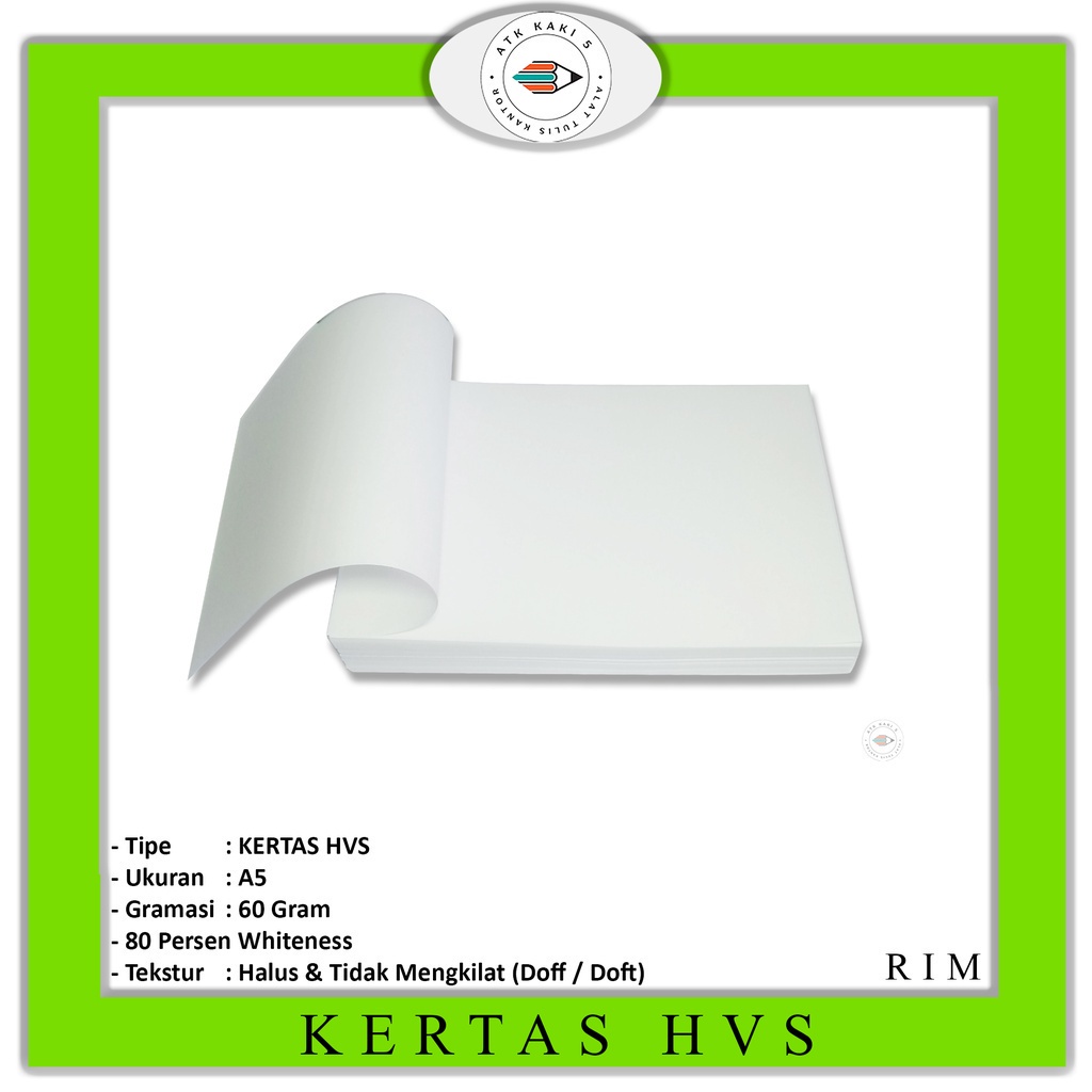 ATKKAKI5 - 60 Gram White HVS Paper A5 Size - Pack | Shopee Philippines