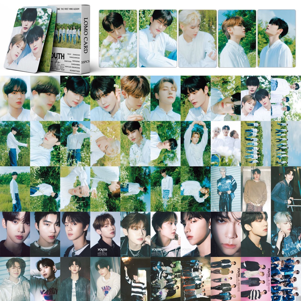 55pcs/box ZB1 Zhang Hao New Album YOUTH IN THE SHADE 2023 Lomo Cards Laser HOLOGRAPHIC ...