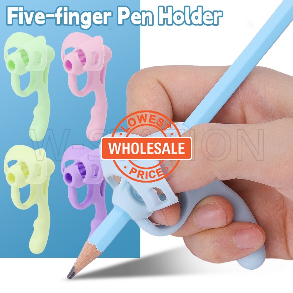 [Wholesale Price]Five Fingers Pen Holder / Silicone Student Writing ...