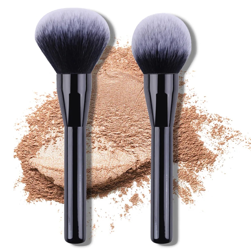 2 Styles Of Oversized Powder Makeup Brushes Loose Soft Fiber Circular ...