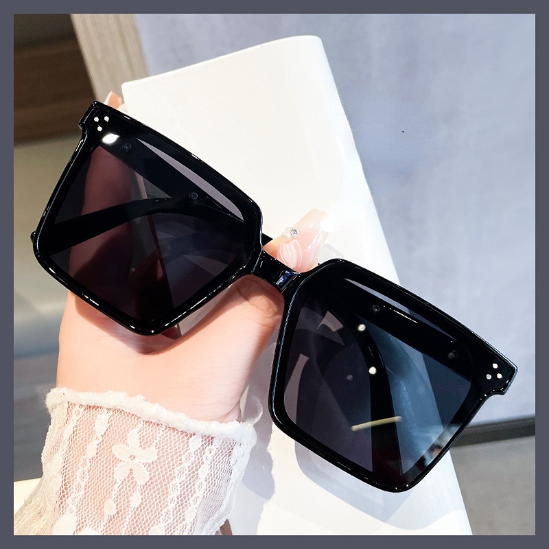 Compact portable folding sunglasses female summer sunscreen anti-UV ...
