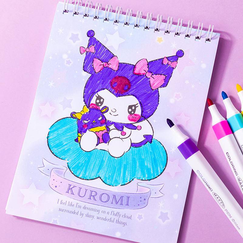 4 styles Sanrio Cinnamoroll Mymelody Kurom DIY Art watercolor painting ...