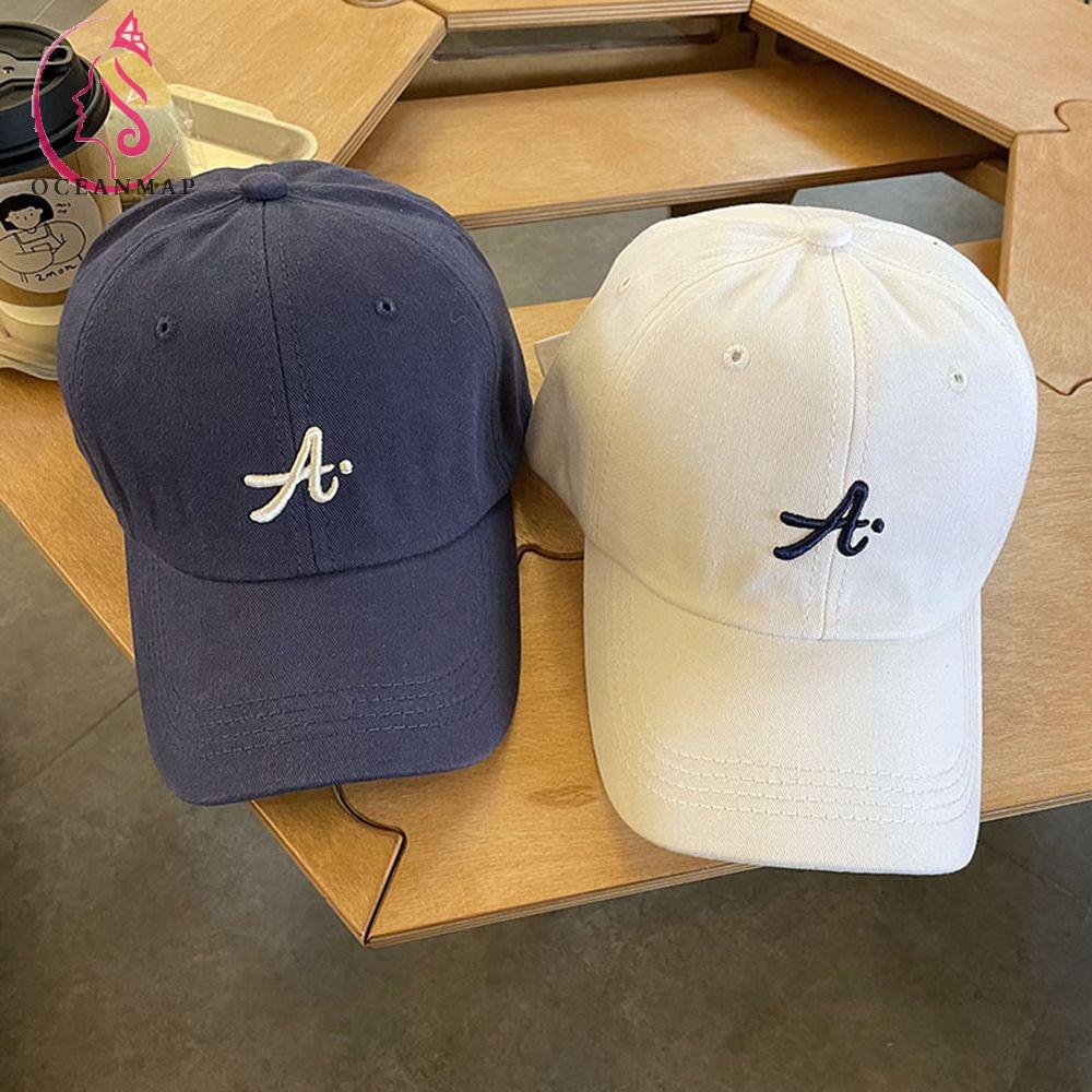 OCEANMAP Adjustable Letter A Baseball Cap Simple Korean Style Cap ...