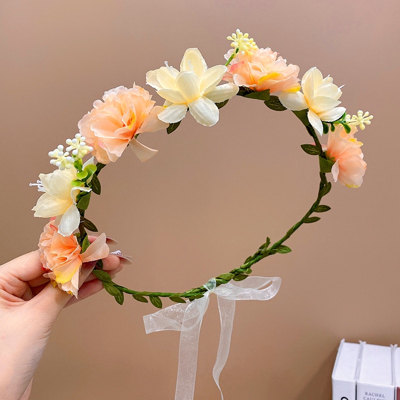 Flower Crowns Headband Girl Bridesmaid Flower Headpieces Hair Band ...