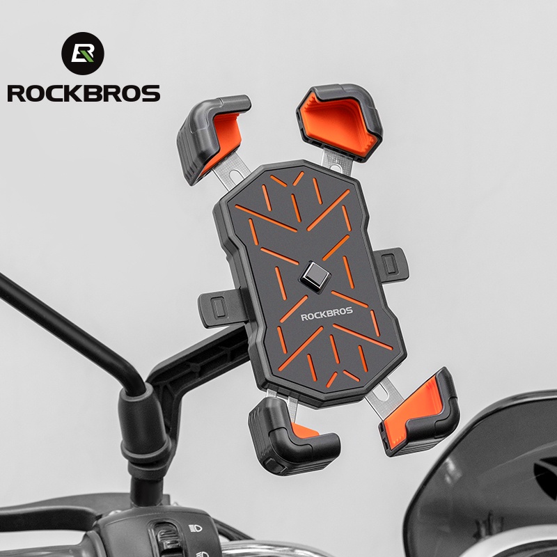 ROCKBROS Quick Release Phone Holder Shockproof Stable 360° Adjustable MTB Phone Mount Anti-slip ...