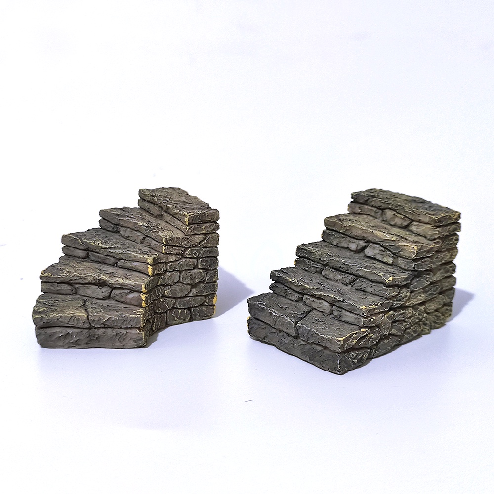 Retro Simulation Steps Stairs Stone Bonsai Fake Mountain Scenery ...