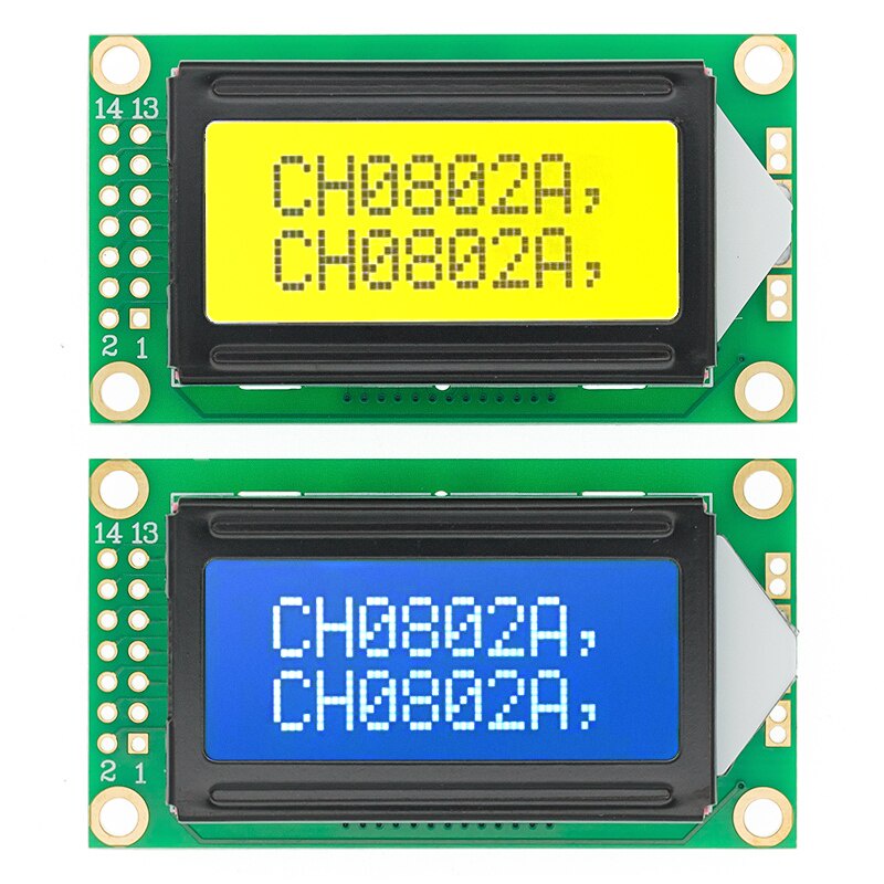 8 x 2 LCD Module 0802 Character Display Screen Blue / Yellow Green For Arduino | Shopee Philippines