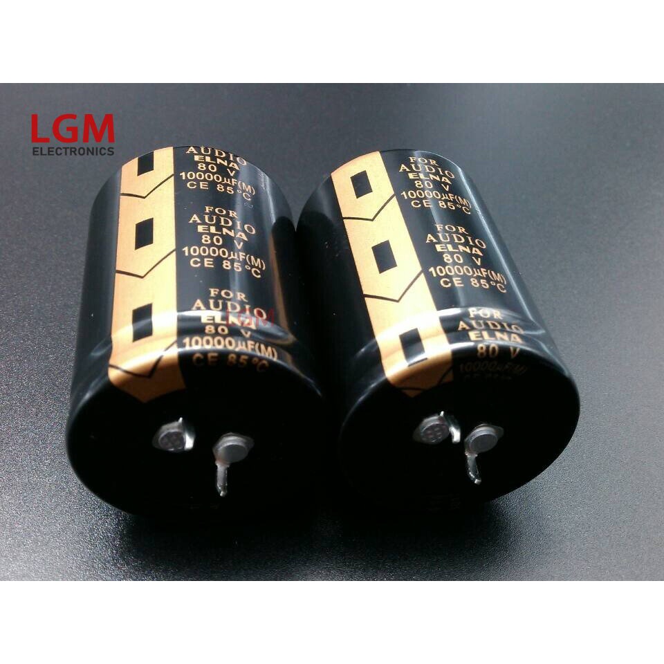 2Pcs Elna Capacitor 80V10000UF LAO FOR AUDIO Series Audio Stereo Filter Electrolytic Capacitors ...