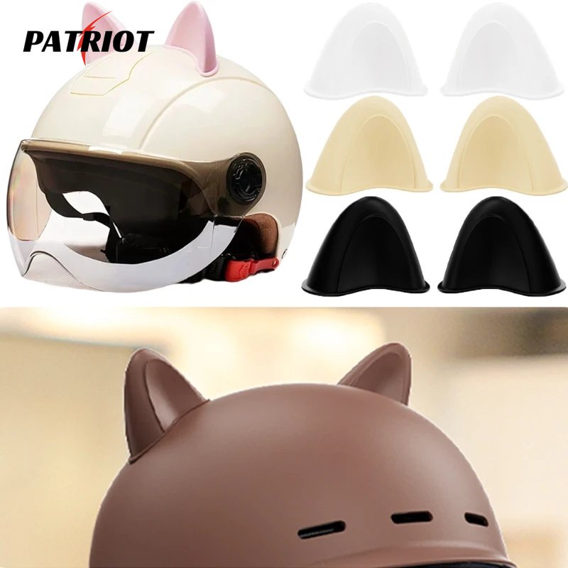 Male Female Motorcycle Helmet Attachments 3D Cute Cartoon Cat Ear ...
