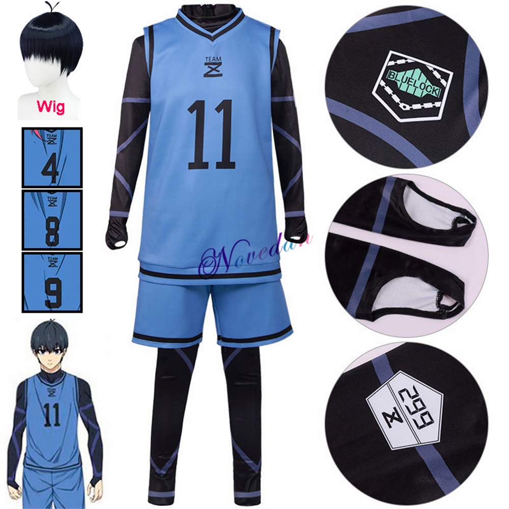 Anime Blue Lock Jersey Football Team Sportswear Isagi Yoichi Cosplay ...