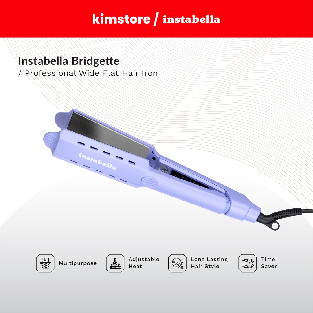 Instabella Bridgette HS-341 Professional Wide Flat Hair Iron | Shopee ...