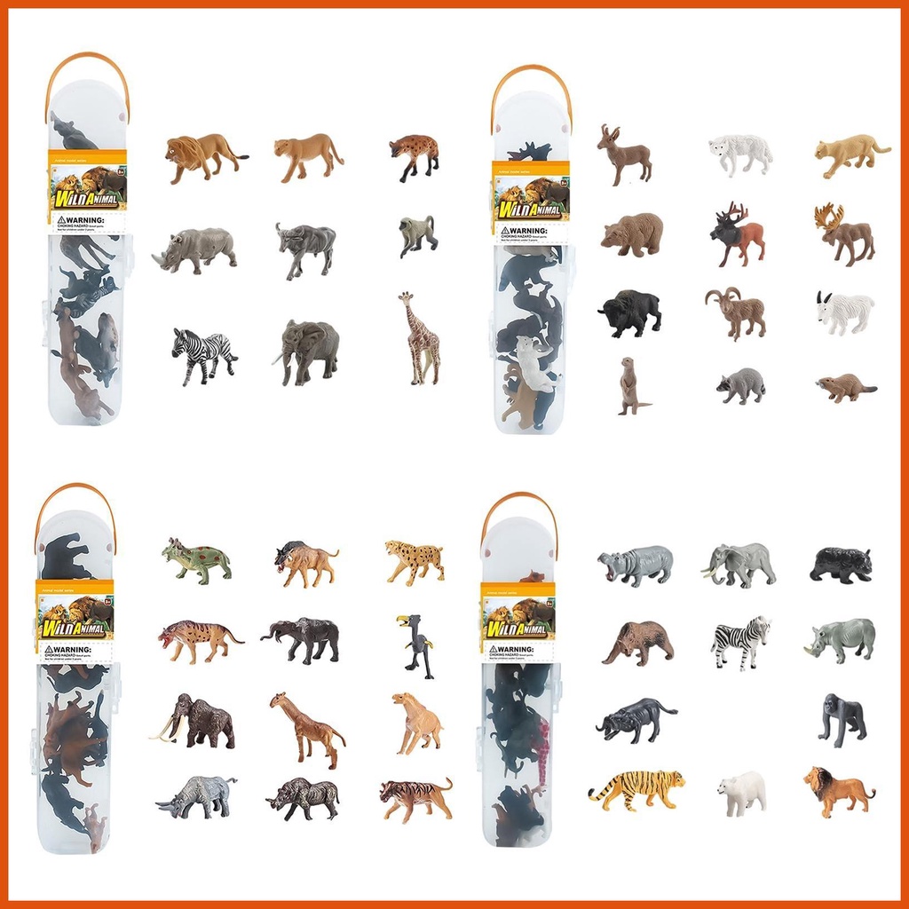Safari Animals Tiny Safari Animals Toy Realistic Mini Animal Figures ...