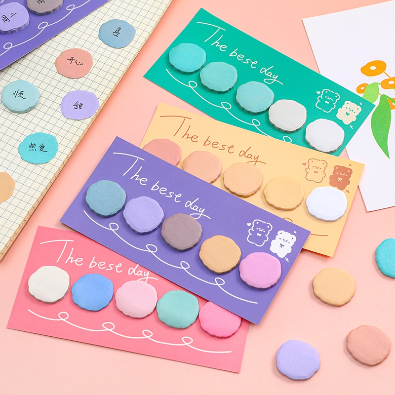 Ins Cute Dumpling Index Stickers Student Color Sticky Notes Simple ...