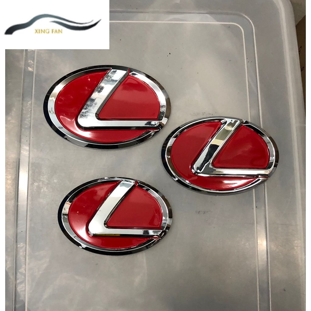 XINFAN Lexus Toyota Red Chrome Front Rear OEM Emblem Logo | Shopee ...