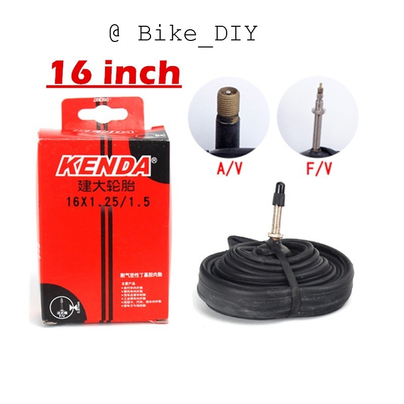 BikeDIY [LOCAL] 1pcs Bicycle Inner Tube 16 inch Schrader Presta Valve ...