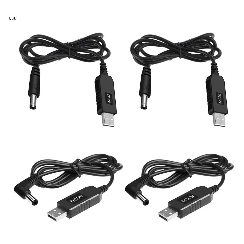 QUU USB to DC 9V 12V Power Cable for Router Speaker USB to DC5 5x2 1mm ...
