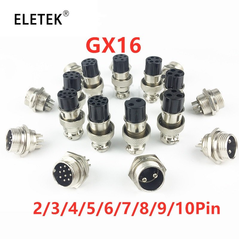 1set GX16-2/3/4/5/6/7/8/9/10 Pin Male Female 16mm Wire M16 GX16 ...