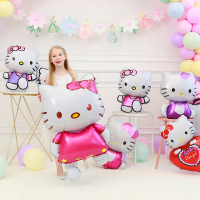 Mini Cartoon Angel Hello Kitty Kawaii Balloon Kids Girl Cat Balloon ...
