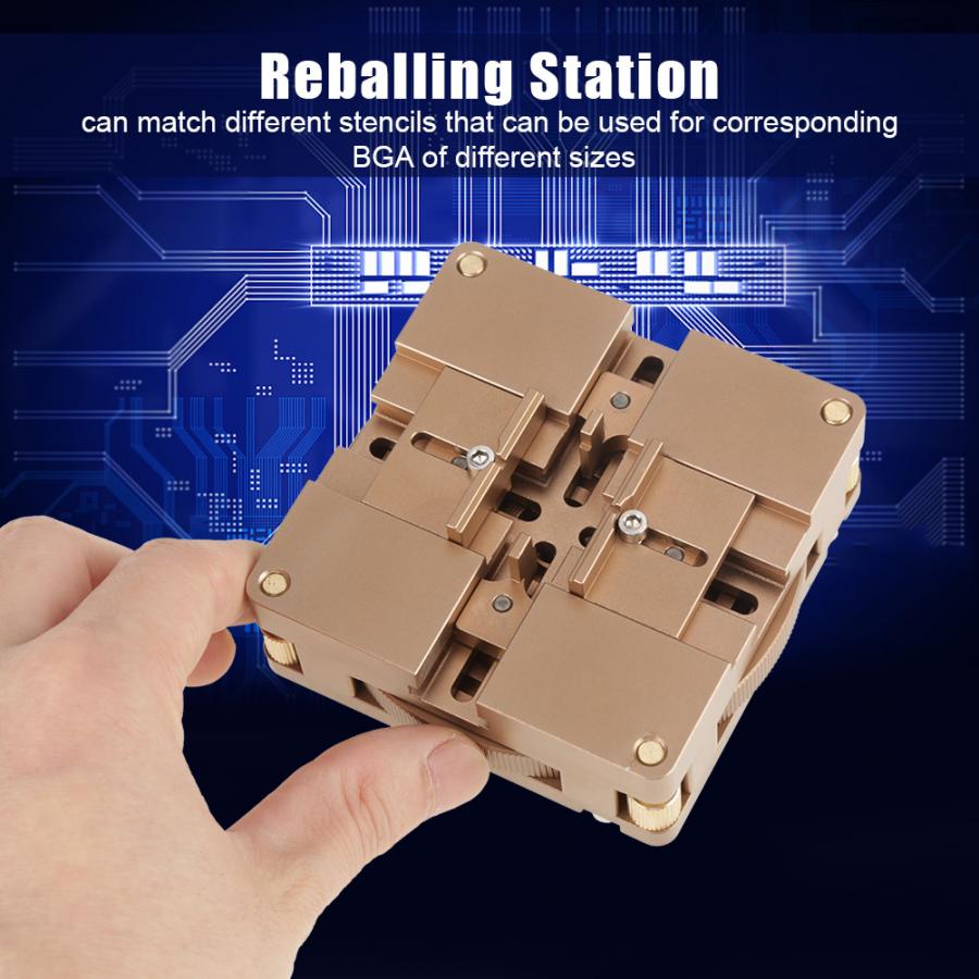 Aluminum Alloy BGA Reballing Station Auto Magnet Stencil Solder Reball Kit Universal BGA Stencil ...