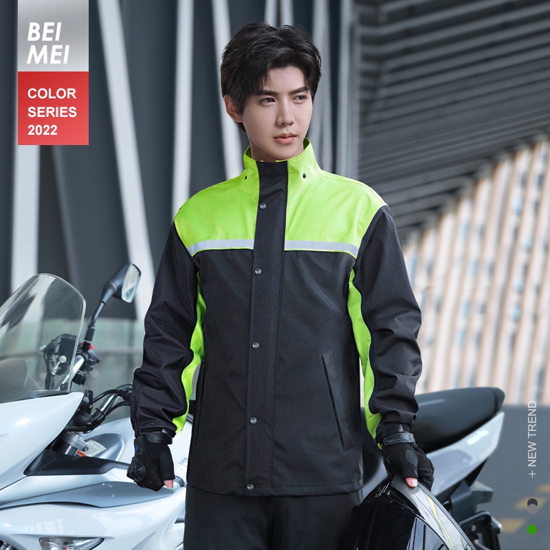 Motorcycle Rider Thick Raincoat Rainstorm Proof Suit Men's Split Length ...