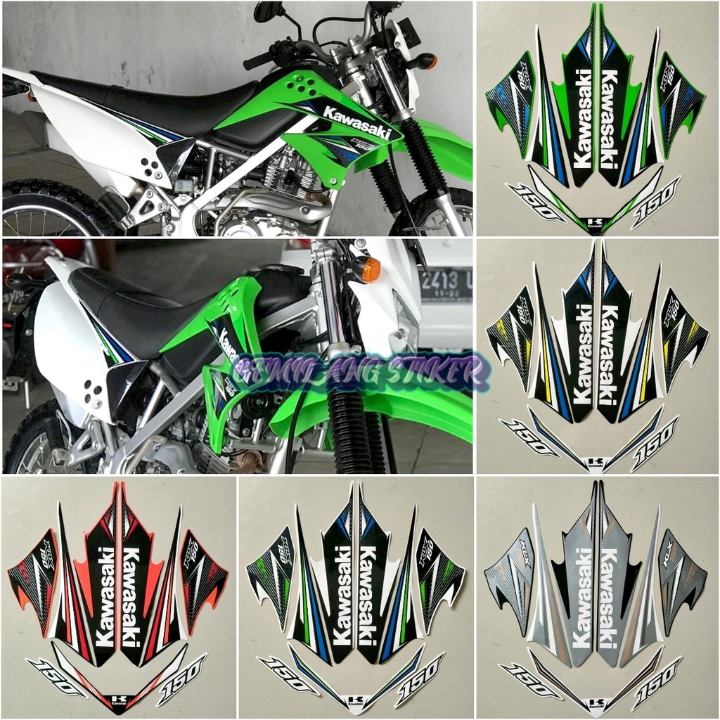 HIJAU Striping Decal Polet Sticker for old kawasaki klx 150 S motorbike ...