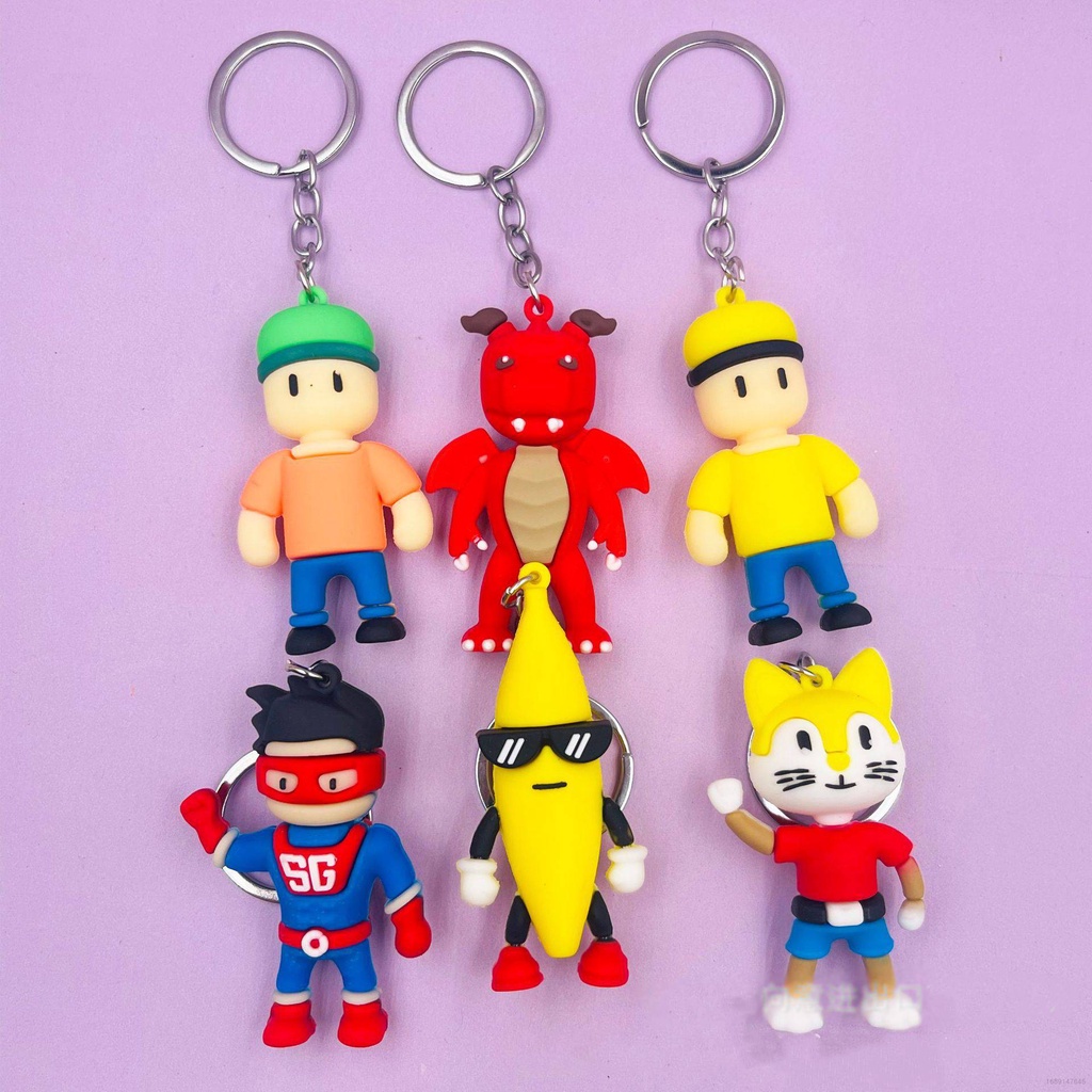 Jason Stumble Guys Silicone Dolls Keychain Gift For Kids Backpack ...