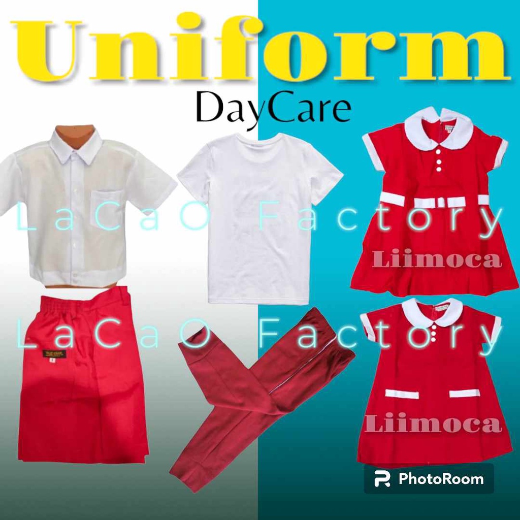 Lf8 School Uniform Set Daycare Uniform For Boys and Girls | Shopee ...
