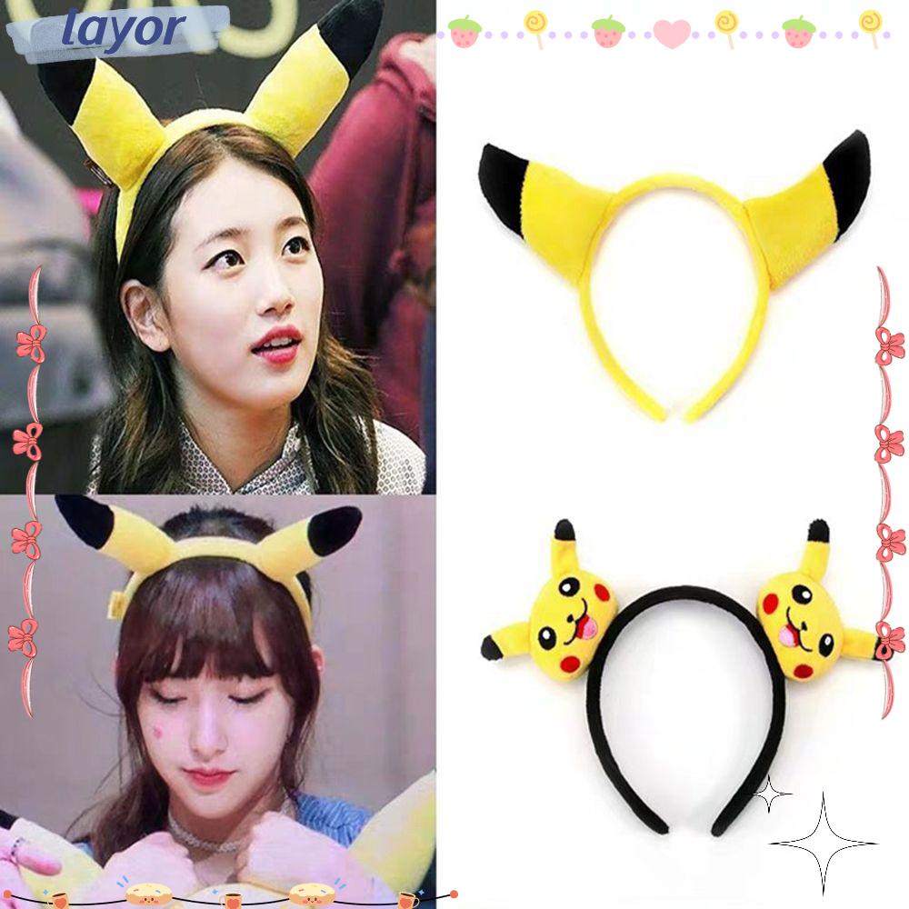 LAYOR Kawaii Cartoon Hair Hoop Accessories Headwear Ornaments Pikachu ...
