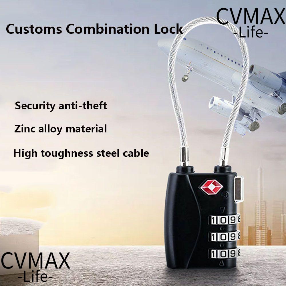 CMAX TSA Customs Lock Waterproof Portable Small Padlock Smart Combination Lock | Shopee Philippines