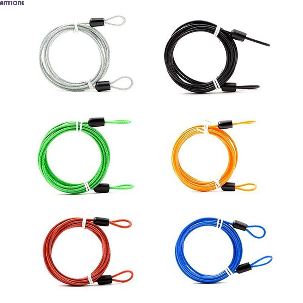 ANTIONE Bicycle Lock Wire Cycling 2m Anti Theft Steel Wire Rope Cable ...