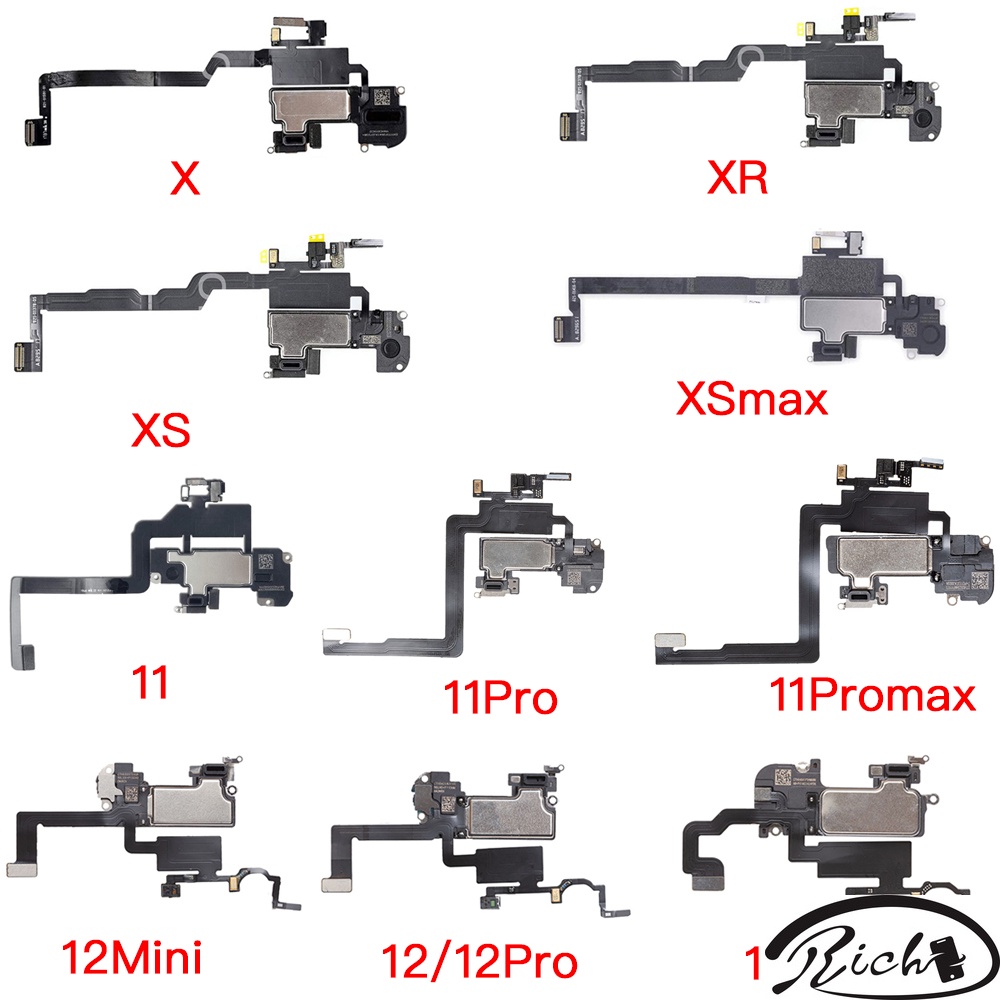Ear Speaker Flex Cable Replacement For iPhone X XR XS 11 12 Mini Pro ...