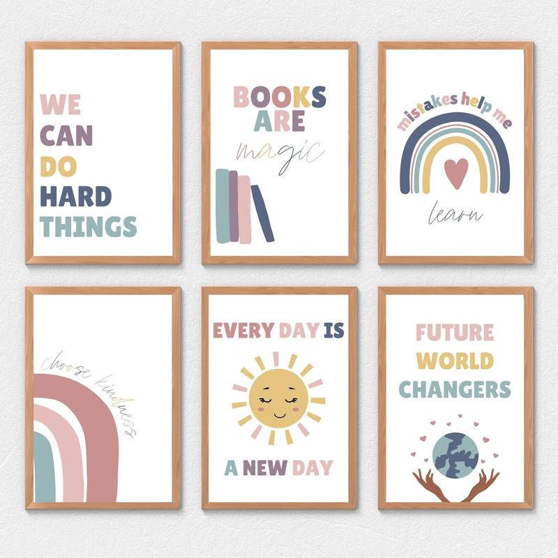 Boho Classroom Wall Art English Classroom Growth Mindset Posters ...