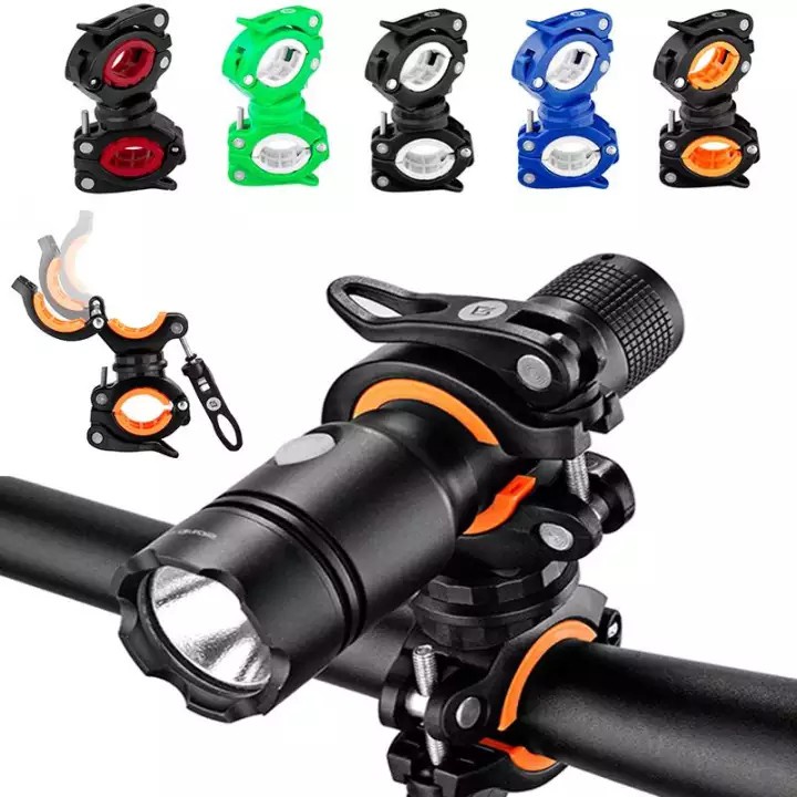 ESLNF 360°Rotation Cycling Clip Clamp Flashlight Mount Holder Universal ...
