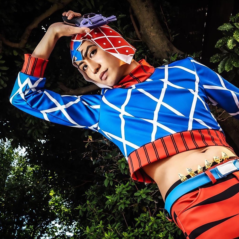 JOJO Bizarre Adventure Cosplay Costume Guido Mista Golden Wind Anime ...