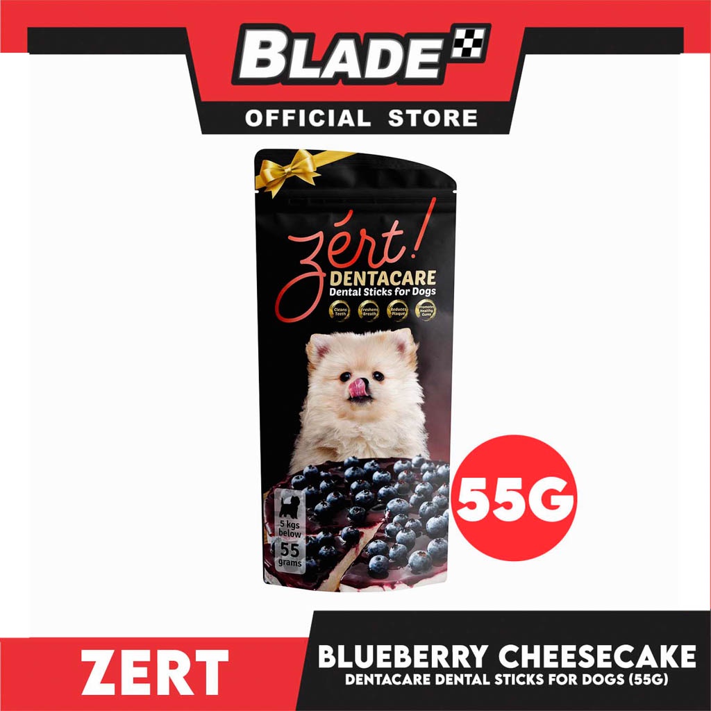 Zert Dentacare Dental Stick for Dogs 55g (Blueberry Cheesecake ...